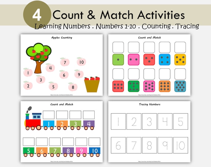 Counting Activity, Preschool Printables, Learning Numbers, Number ...