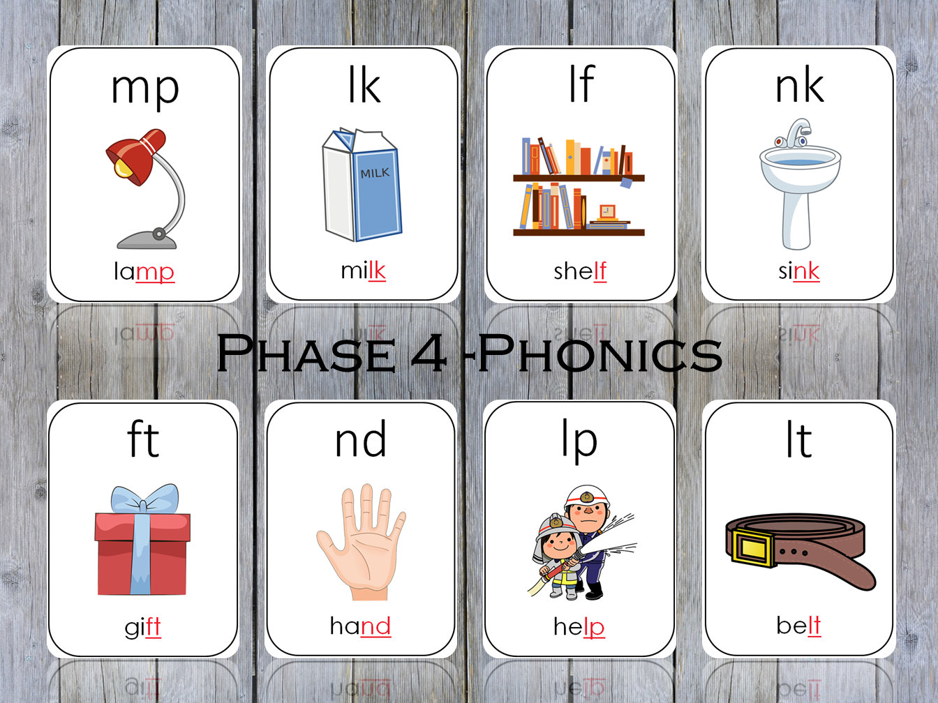 Phonics Flashcards Printable for Kids Phase 4 Phonics - Etsy Australia