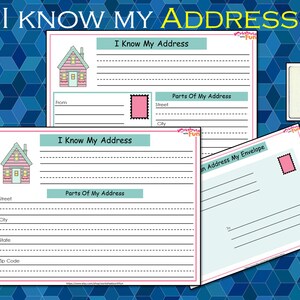My Address Kids Activity I Know My Address Kindergarten | Etsy