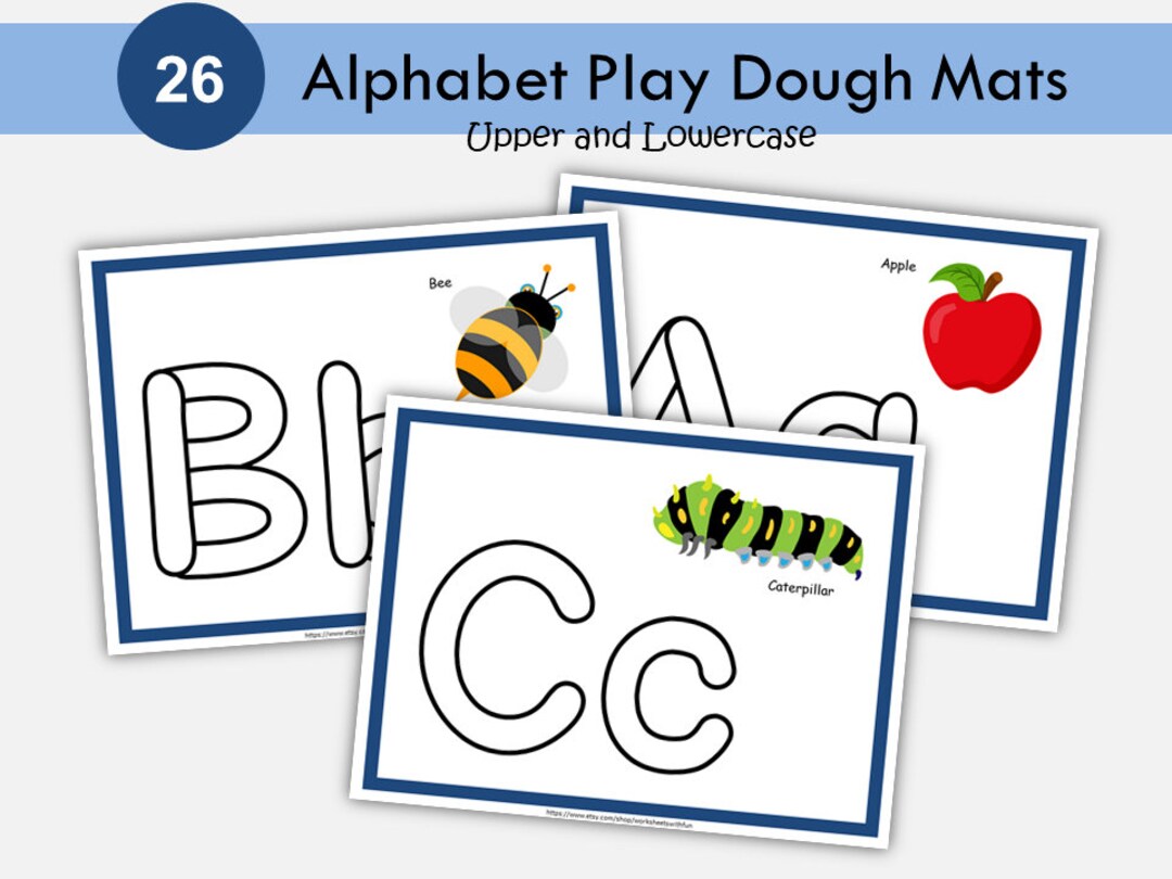 Alphabet Playdough Mats Preschool Printable | ABC Tracing Letters ...