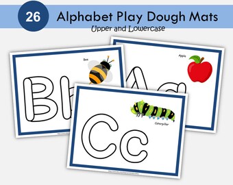 Alphabet Playdough Mats, Preschool Printable for Homeschool Resources ...