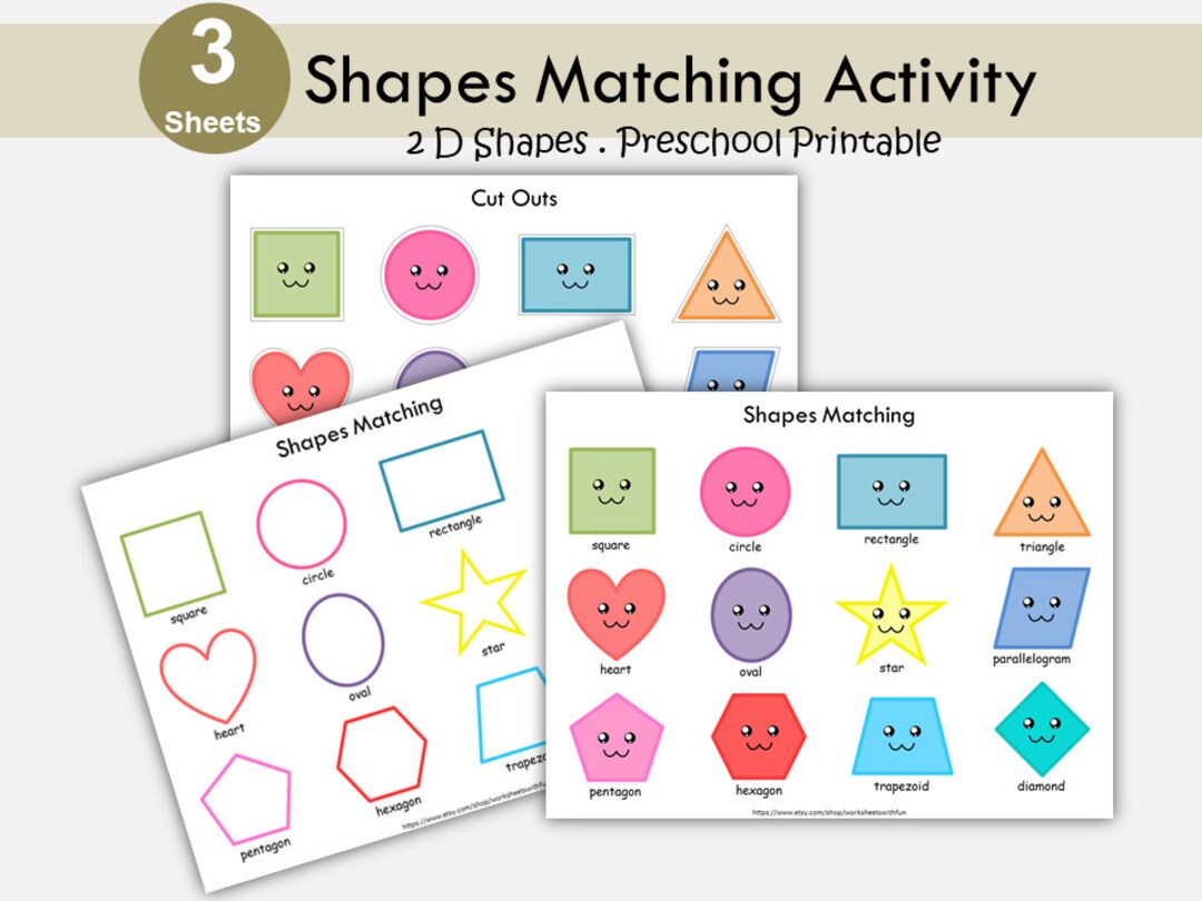 Shapes Matching Activity for Toddlers, Shapes Printable for Children ...