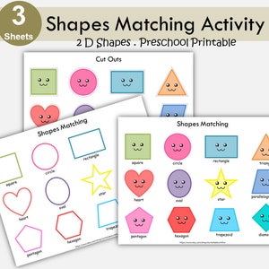 Shapes Matching Activity for Toddlers, Shapes Printable for Children ...