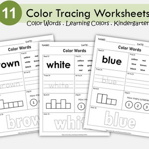 Color Word Worksheets, Color Printable, Color Words Activities ...
