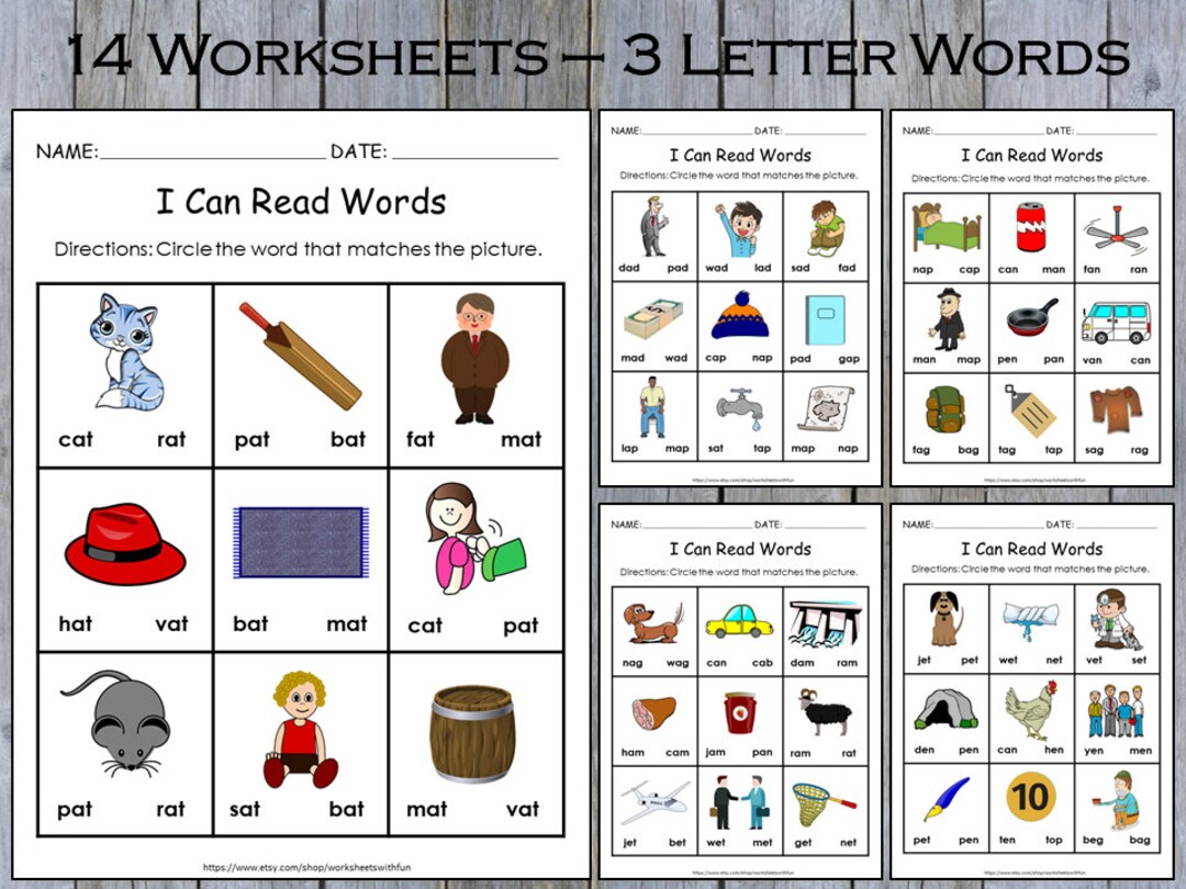 CVC Words, Phonics Kids Worksheets, CVC Objects, Preschool Printable ...