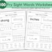 100 Printable Sight Words Worksheets, Fry Fifth Hundred Sight Word Work ...