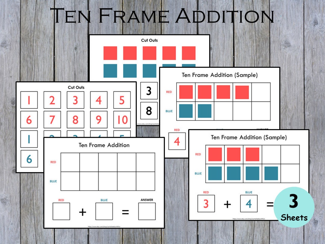 Addition Sheets up to 10 Addition Worksheets Numbers 1-10 - Etsy