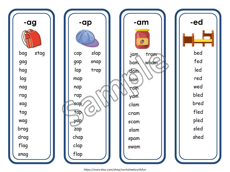 Learn to Read CVC Words Phonics Cards Printable Kindergarten - Etsy ...