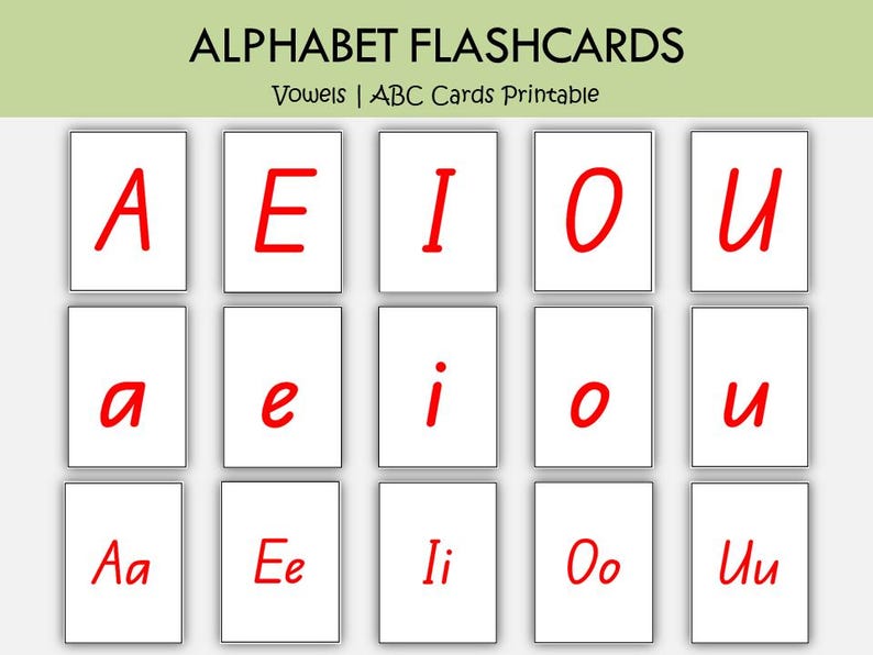 Alphabet Flashcards Printable A-Z | Uppercase Lowercase Letter Cards ...