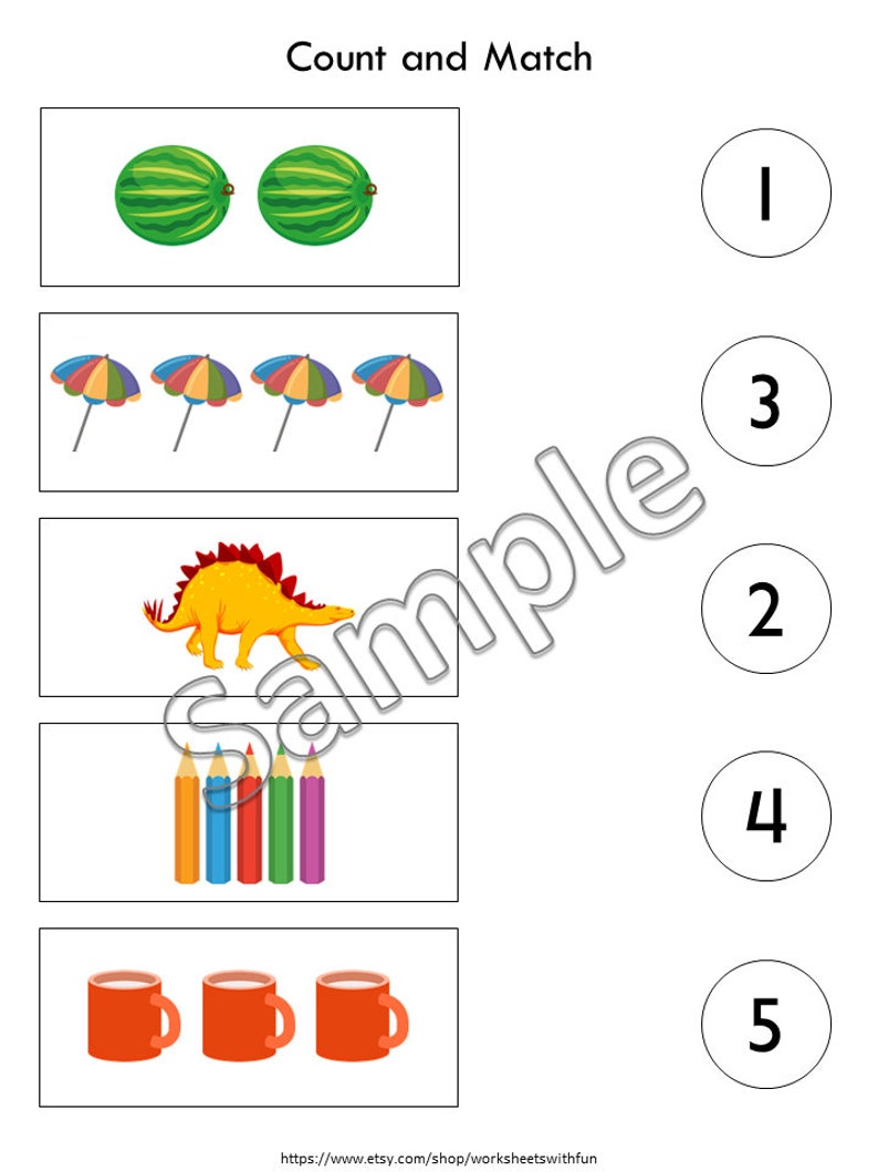 Preschool Math Worksheets, Number Tracing 1-10, Counting Activities ...