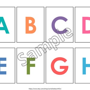 Alphabet Flashcards | ABC Educational Cards | Montessori Flash Cards ...