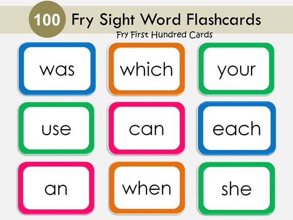 First Hundred Words Flash Cards