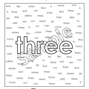 Sight Word Word Search, Sight Words Worksheets, Dab It Printable for ...