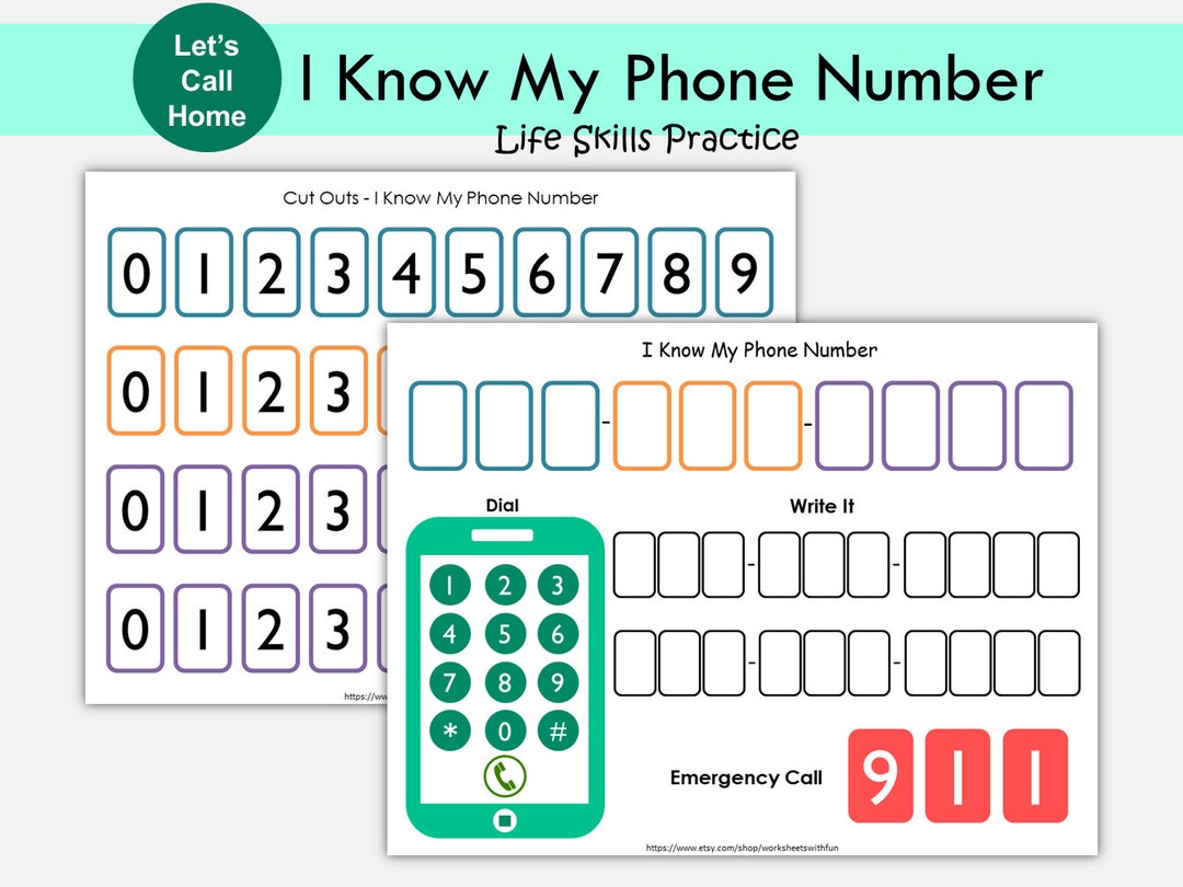 I Know My Phone Number, Preschool Curriculum, Printable Toddler Life ...