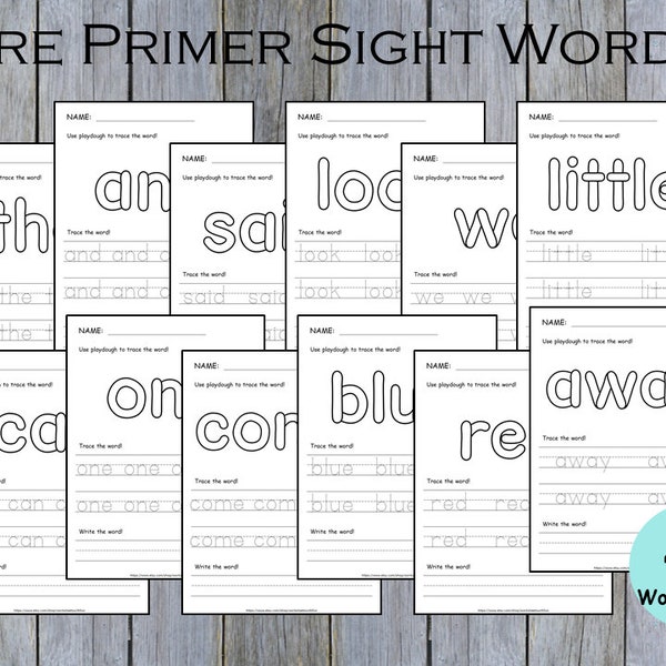 Dolch Sight Words - Etsy