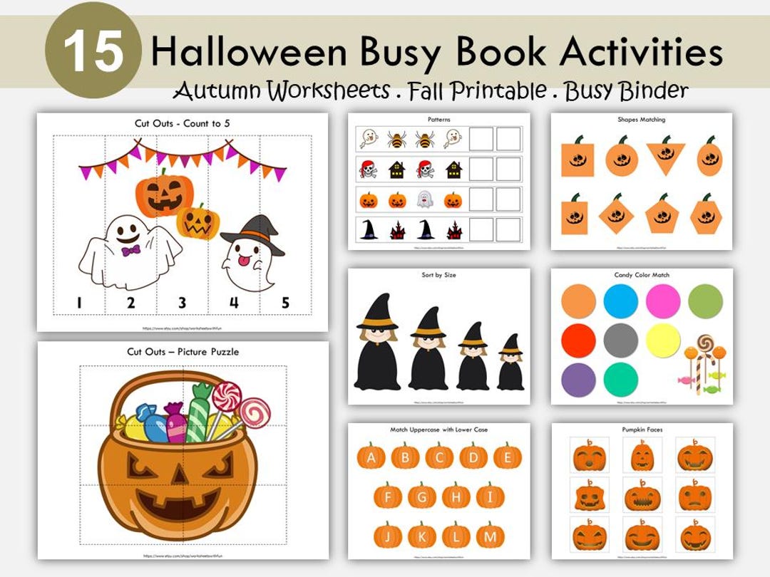 Fall Busy Book Printable, Autumn Busy Binder, Toddler Fall Learning ...