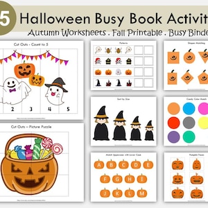 Fall Busy Book Printable, Autumn Busy Binder, Toddler Fall Learning ...