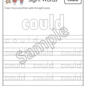 41 Printable Sight Words Worksheets, Dolch Grade 1 Sight Word Practice ...