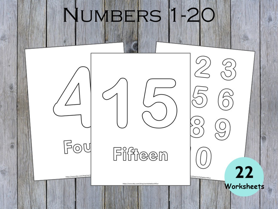 Numbers Coloring Pages, Numbers 1 to 20 Printable for Kids, Number ...