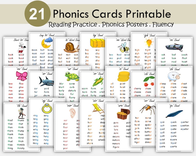 Phonics Flash Cards | Phonics Sounds Chart | Digraph | Kindergarten ...