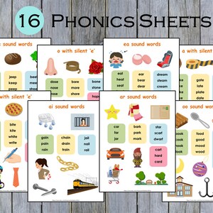 Phonics Cards Printable Phonics Poster Phonics Chart - Etsy Australia