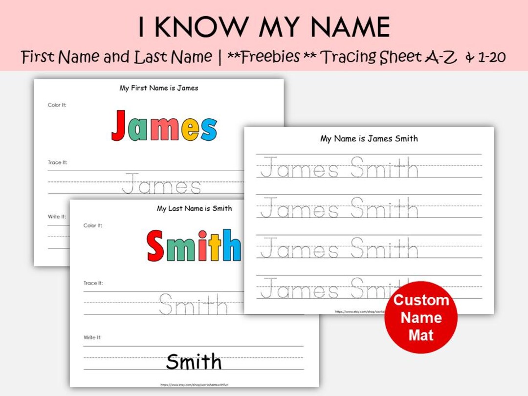 Personalized Name Tracing Worksheets | Color, Trace & Write Name ...