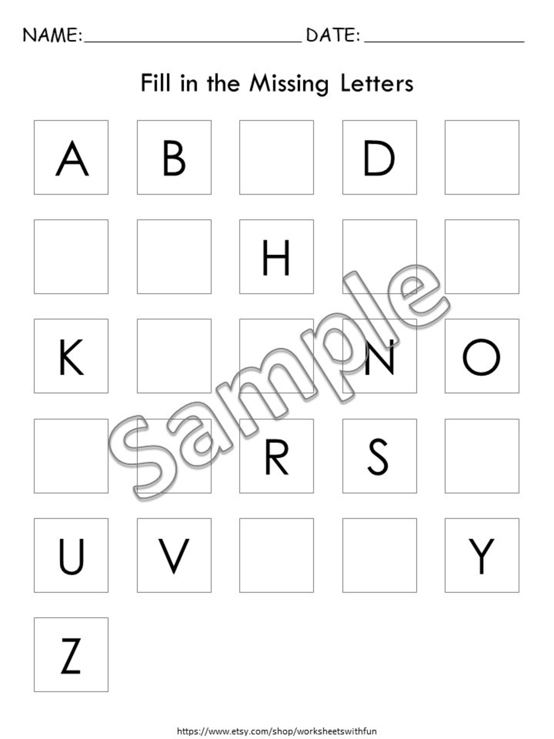 Alphabet Review and Assessment Worksheets | 40 Printable ABC Activities ...