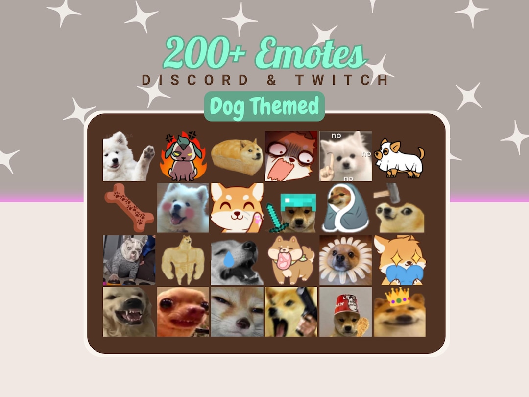 200+ Dog Emotes Pack | for Discord and Twitch | Includes Handmade ...