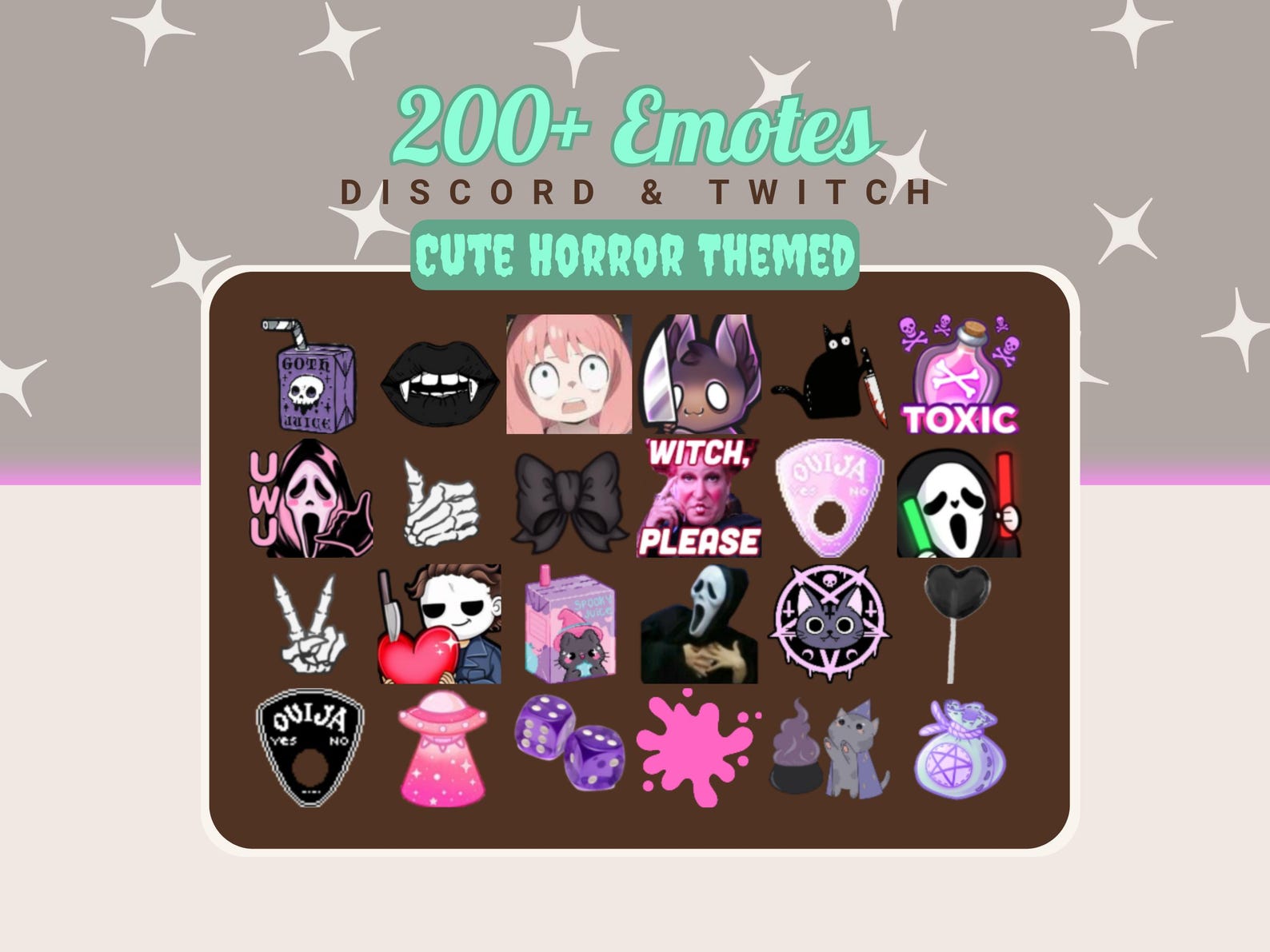 200+ Cute Horror Emotes Pack | for Discord and Twitch | Includes ...