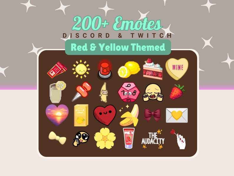 200+ Red and Yellow Emotes | for Discord and Twitch | Includes Handmade ...