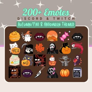 200+ Halloween Autumn/fall Emotes Pack | for Discord and Twitch ...