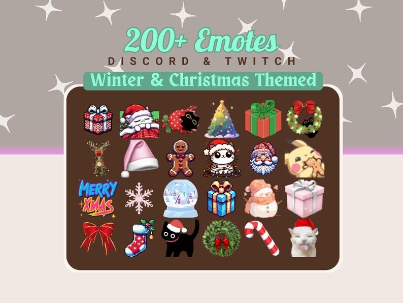 200+ Winter and Christmas Emotes Pack | for Discord and Twitch ...