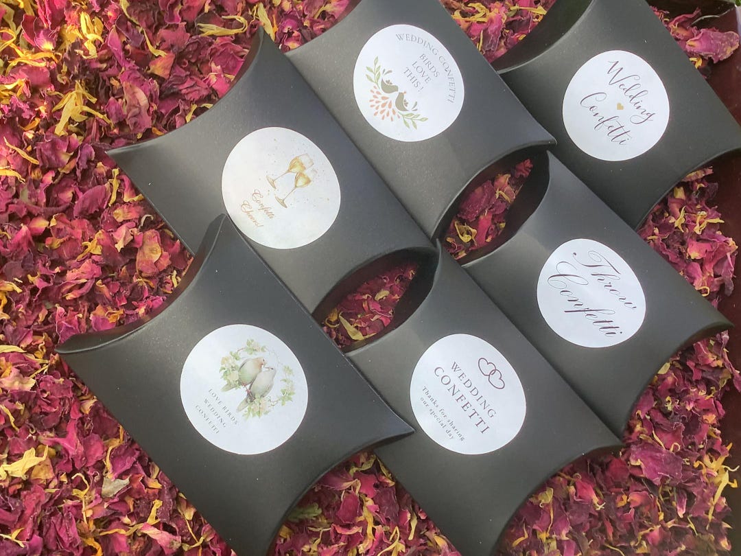 50 Pillar Box Wedding Confetti Throws-luxury Biodegradable Confetti ...