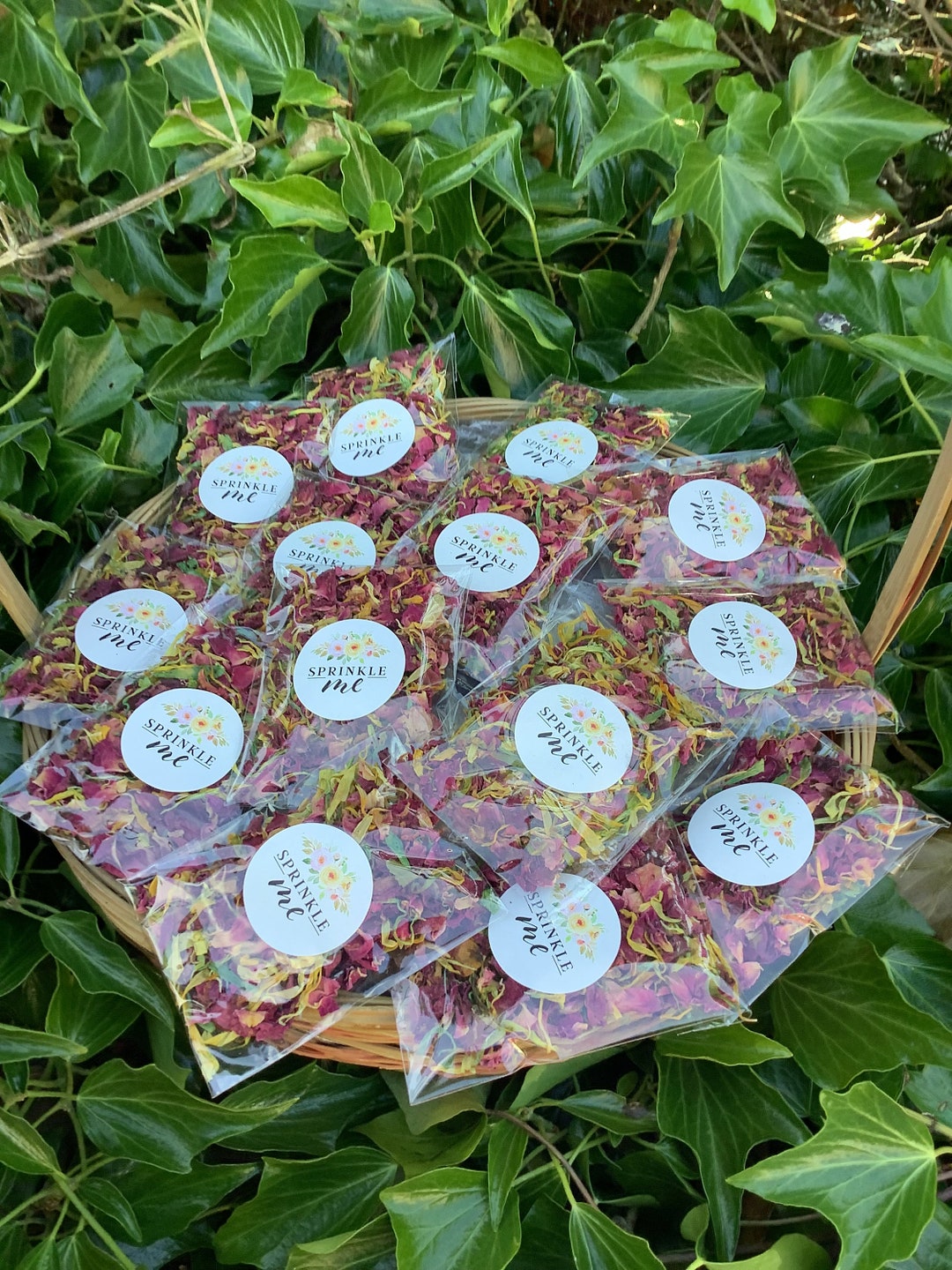 75;biodegradable Wedding Confetti Throws, Diy You Fill Bags, Dried Red ...