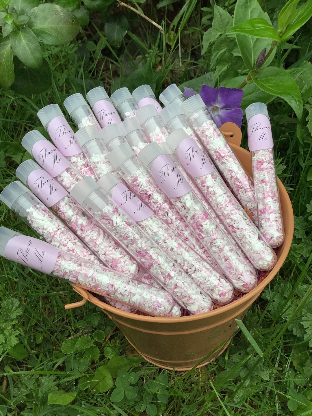 50 Pink White Snow Wedding Confetti Toss Throws or Any Colour Just ...