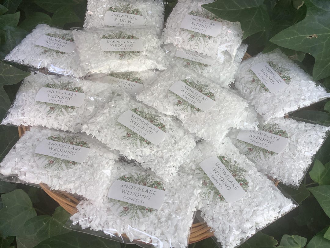 50 Snowflake Wedding Confetti Bags – DIY Biodegradable Throws - Etsy