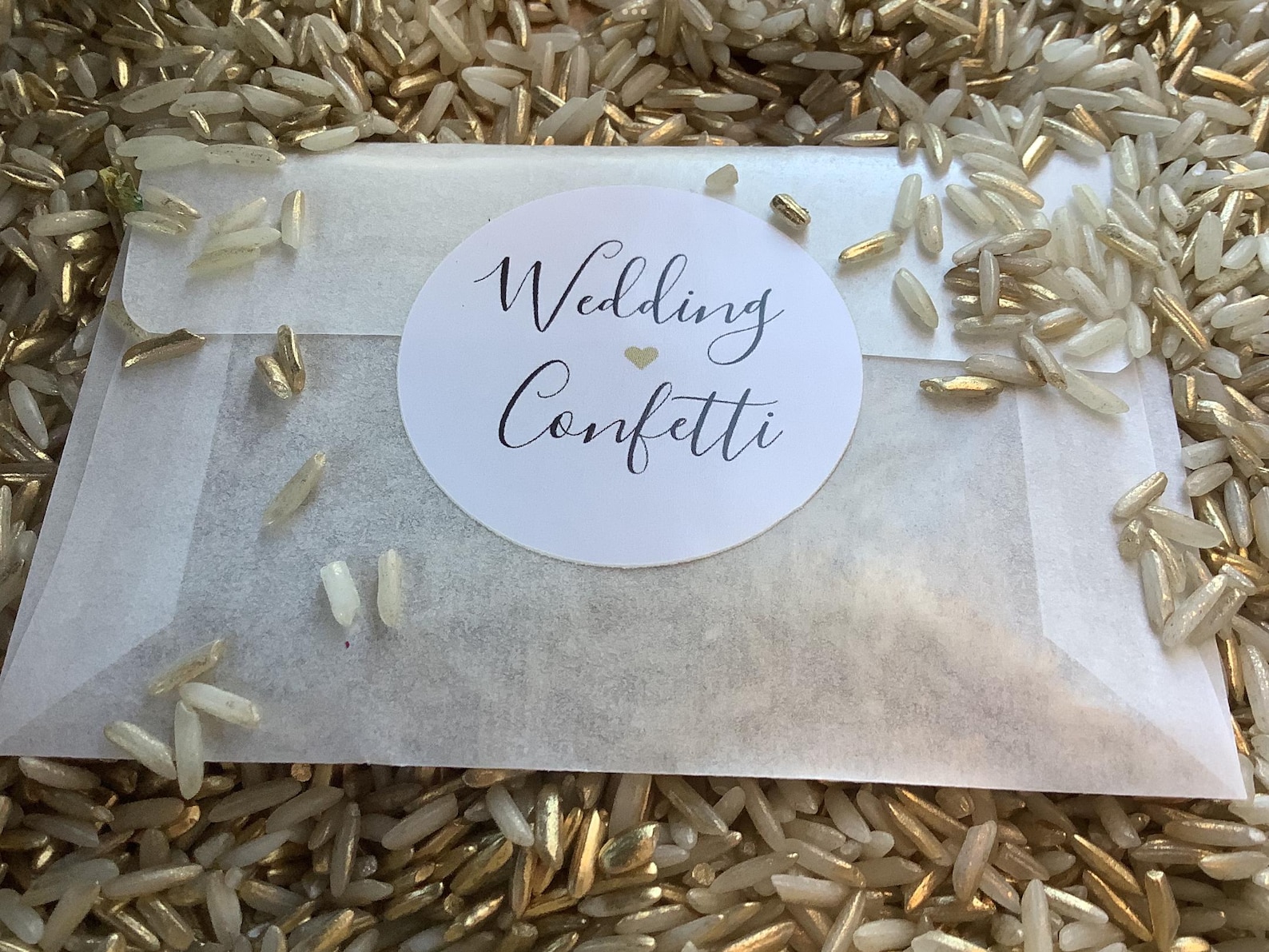 50 Gold White Wedding Confetti Throws Biodegradable Traditional ITALIAN ...