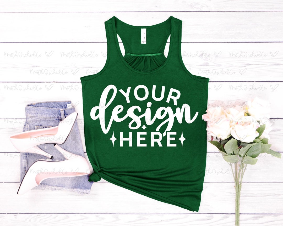 Bella Canvas 8800 Kelly Mockup, Kelly Canvas 8800,racerback Mockup ...