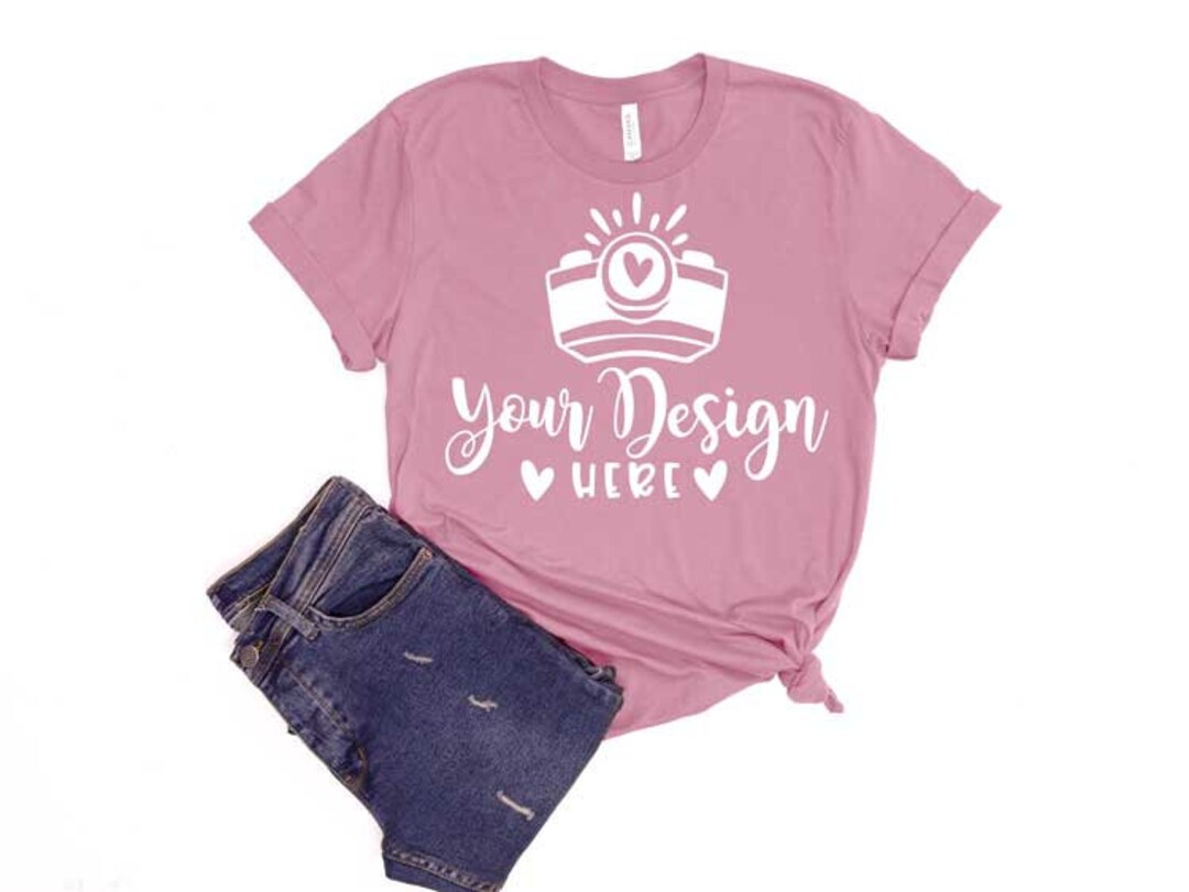 Bella Canvas Heather Orchid Mockup,bella Canvas 3001 Mockup,unisex ...