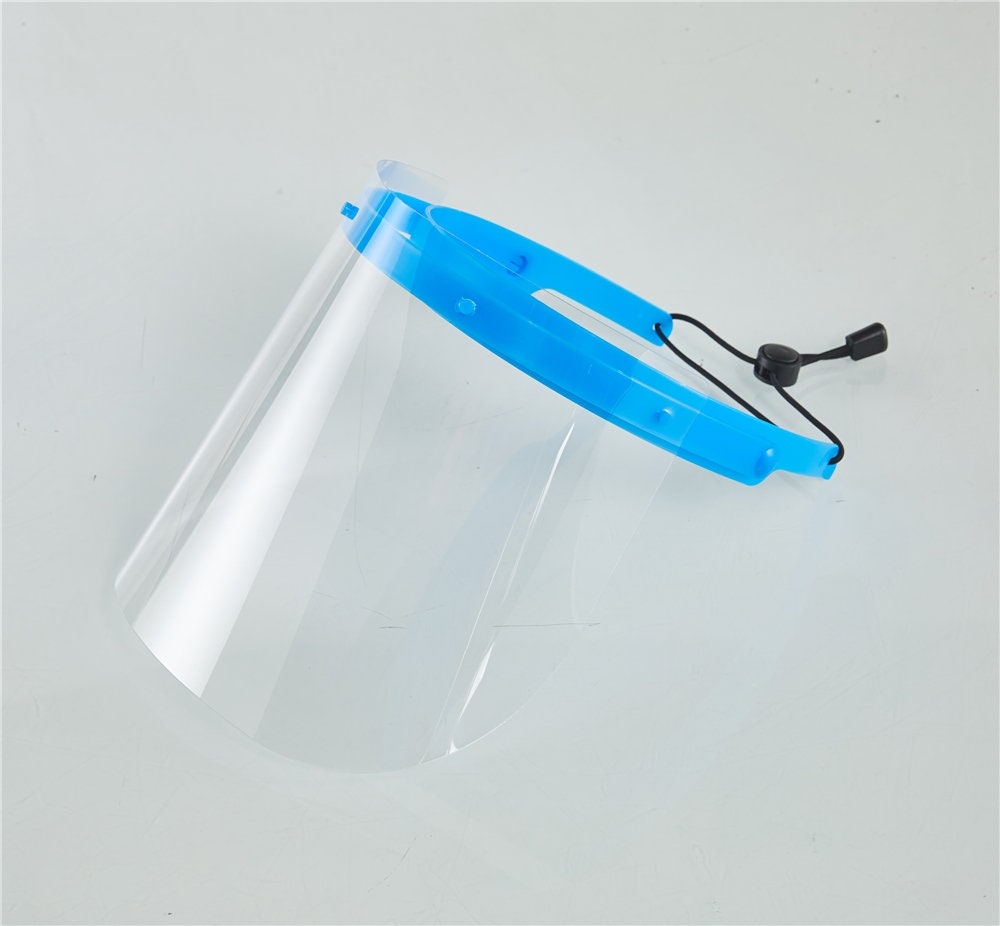 2 Pack Adjustable Clear Face Shields Elastic Band Face - Etsy UK