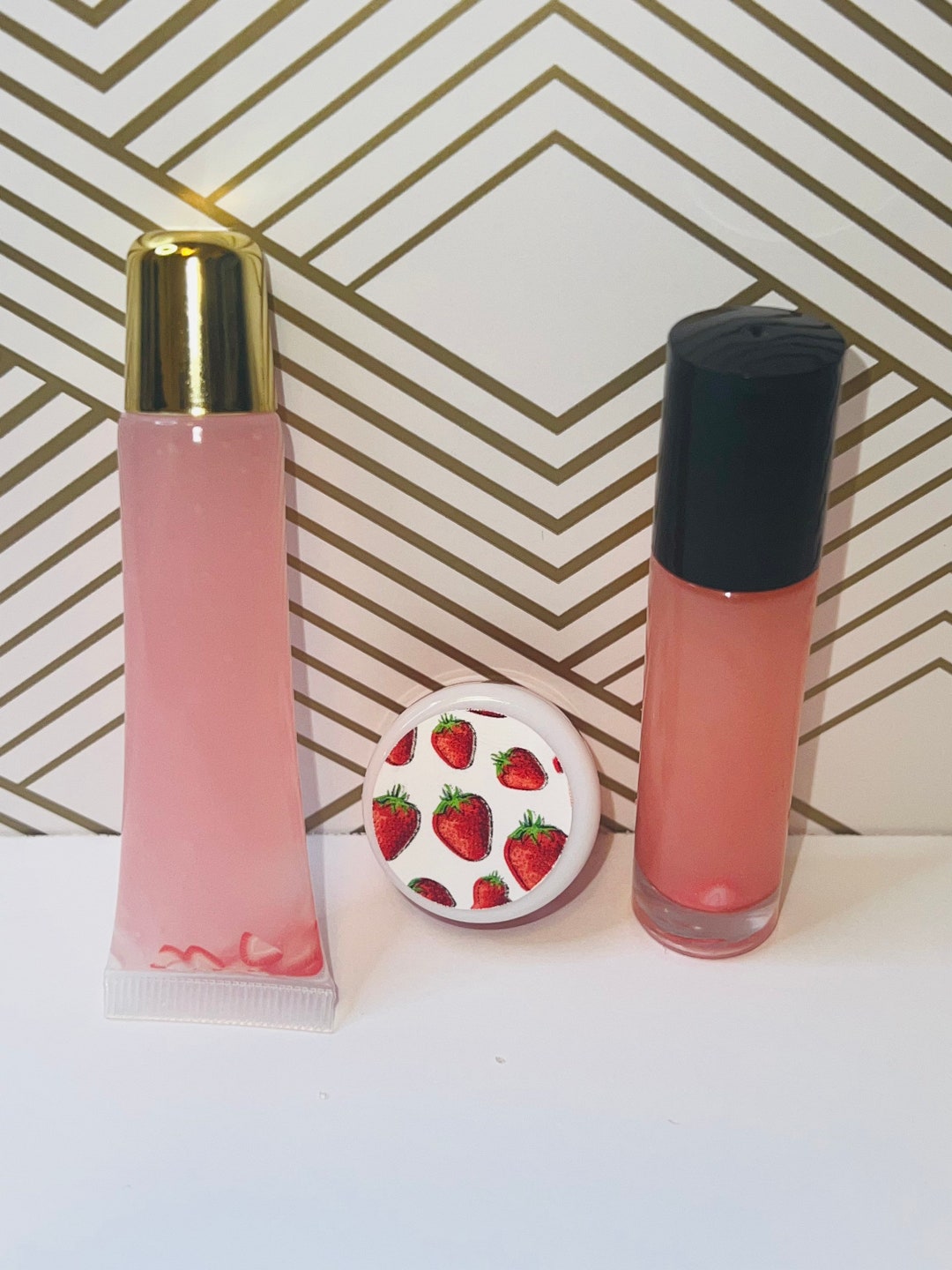 Strawberry Milk Lip Set Lip Oil, Lip Gloss, Lip Scrub - Etsy