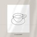 Coffee Line Art, Kitchen Wall Décor, Coffee Line Drawing, One Line Art ...