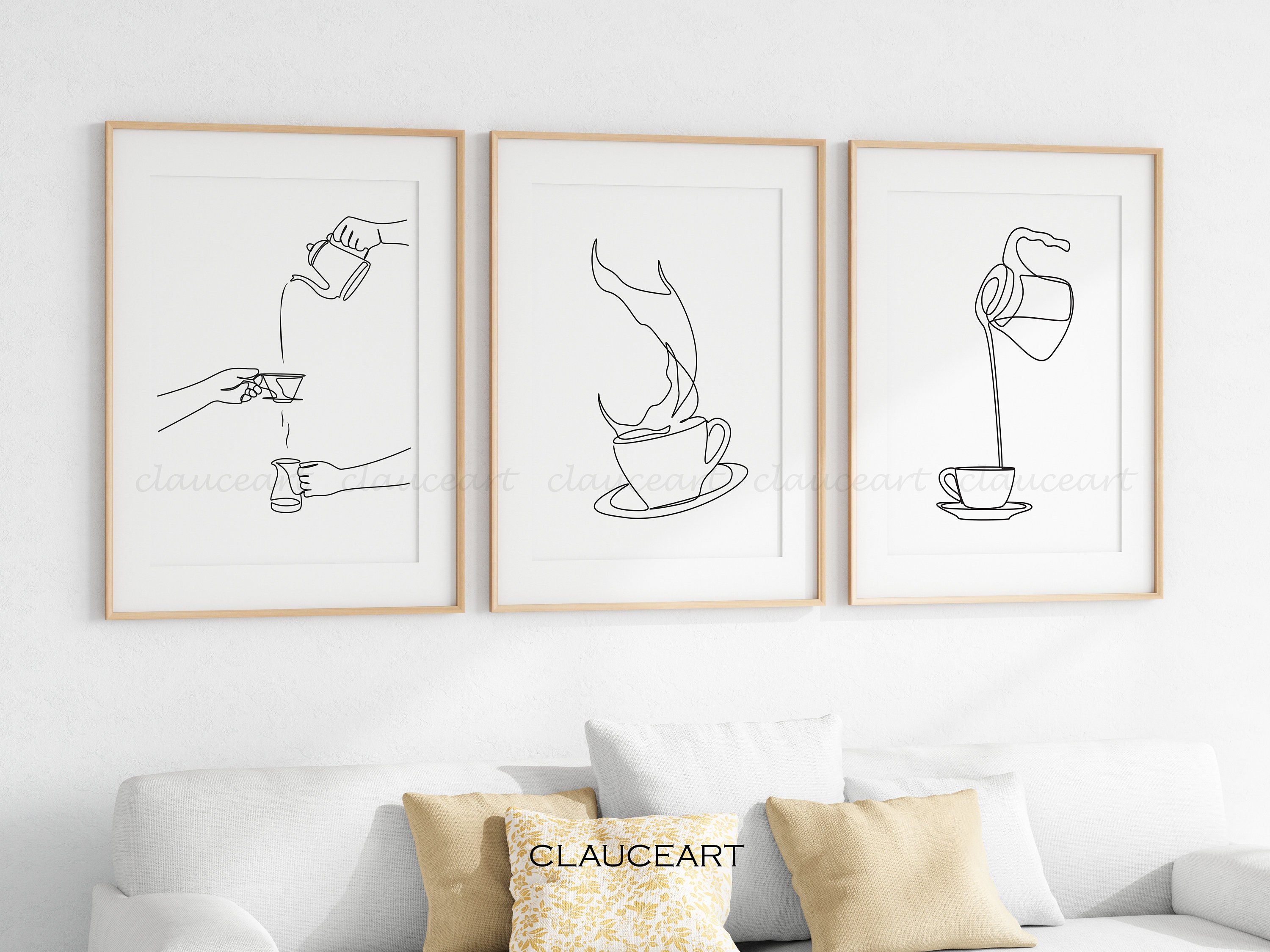 Coffee Wall Art Set of 3, Bundle of Coffee Art Print, Coffee Bar Prints ...