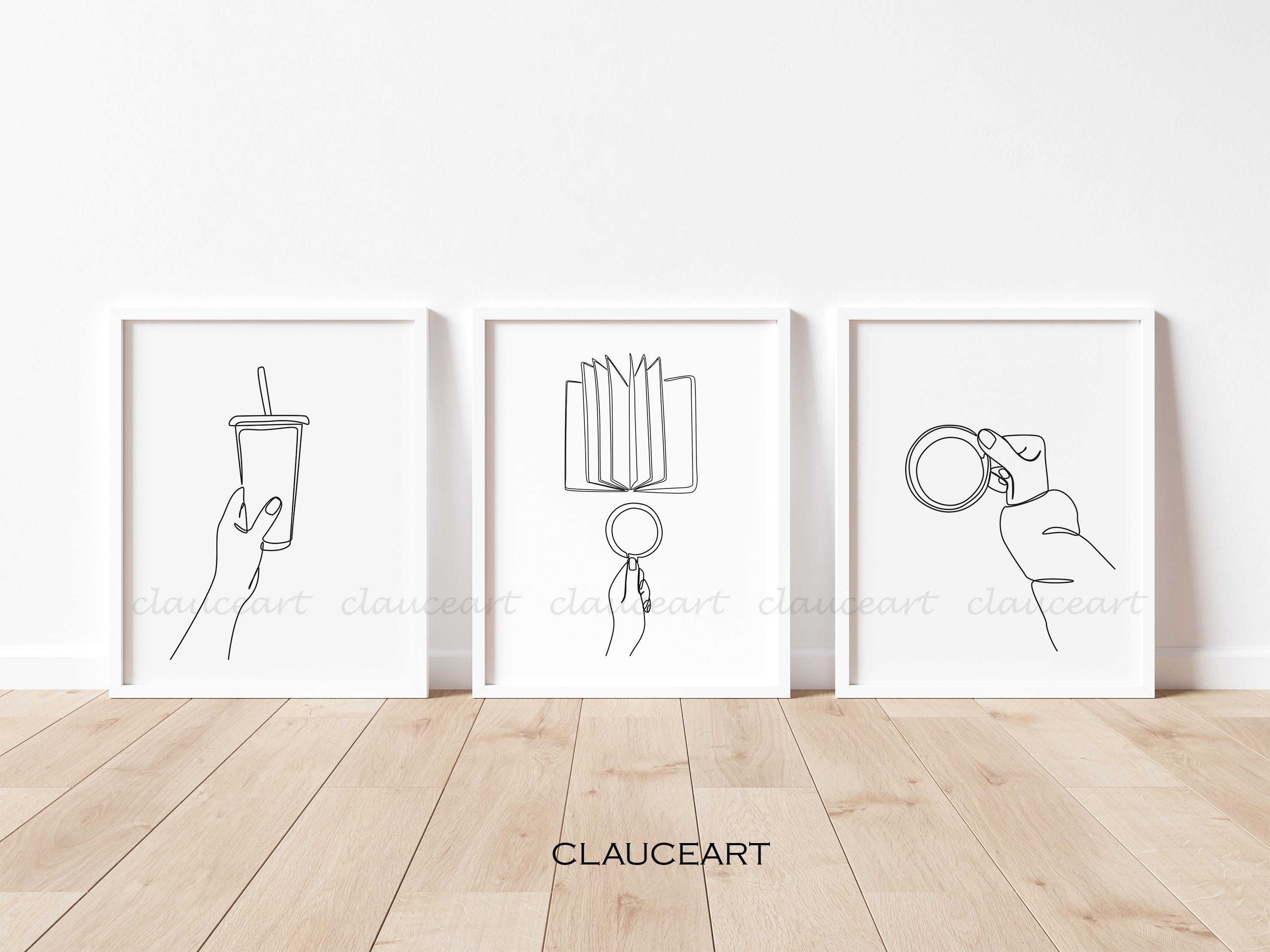 Coffee Lovers Art Set of 3 Prints, Abstract Coffee Art, Coffee Bar Art ...