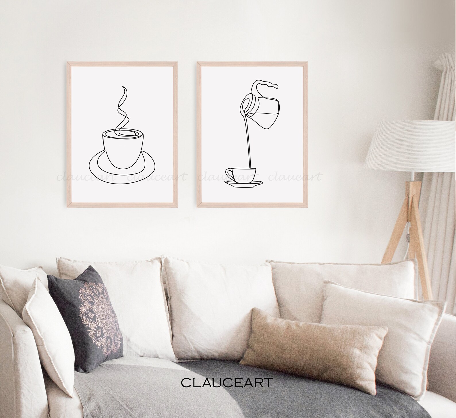 Coffee One Line Art Coffee Line Drawing Minimalist Wall Art - Etsy