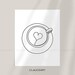 Coffee Line Art Print, Kitchen Wall Art, Coffee One Line Art ...
