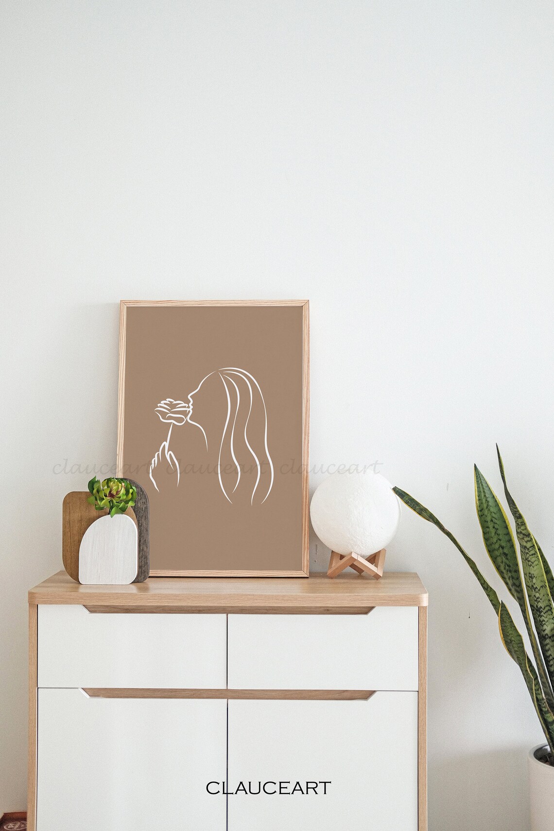 Woman Line Art, Boho Wall Art, Minimalist Wall Art, Bohemian Art Print ...