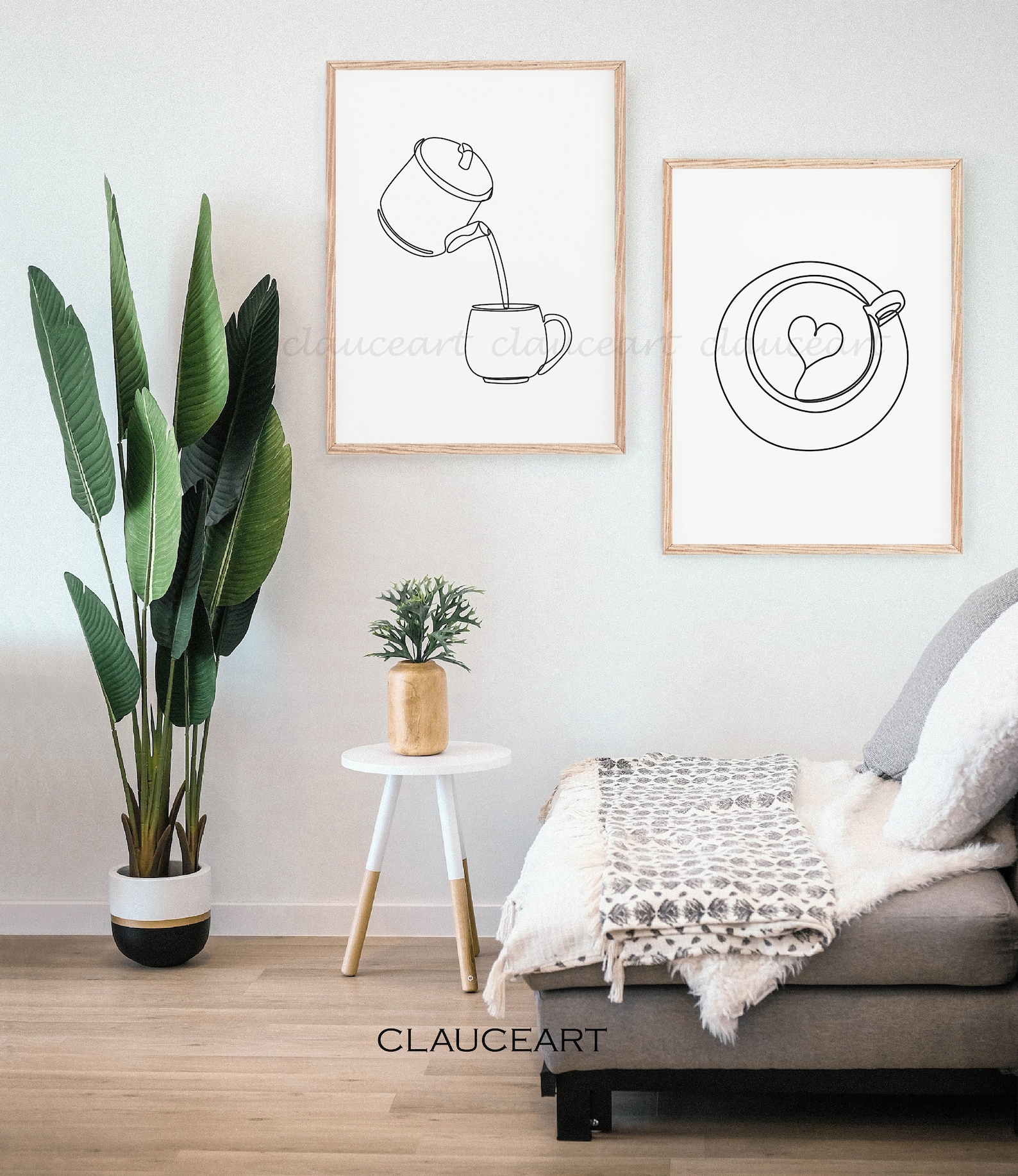 Coffee for You, Coffee Line Art, Minimalist Coffee Art Print, One Line ...