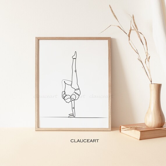 Yoga One Line Art Yoga Art Yoga Poses Yoga Abstract Art | Etsy