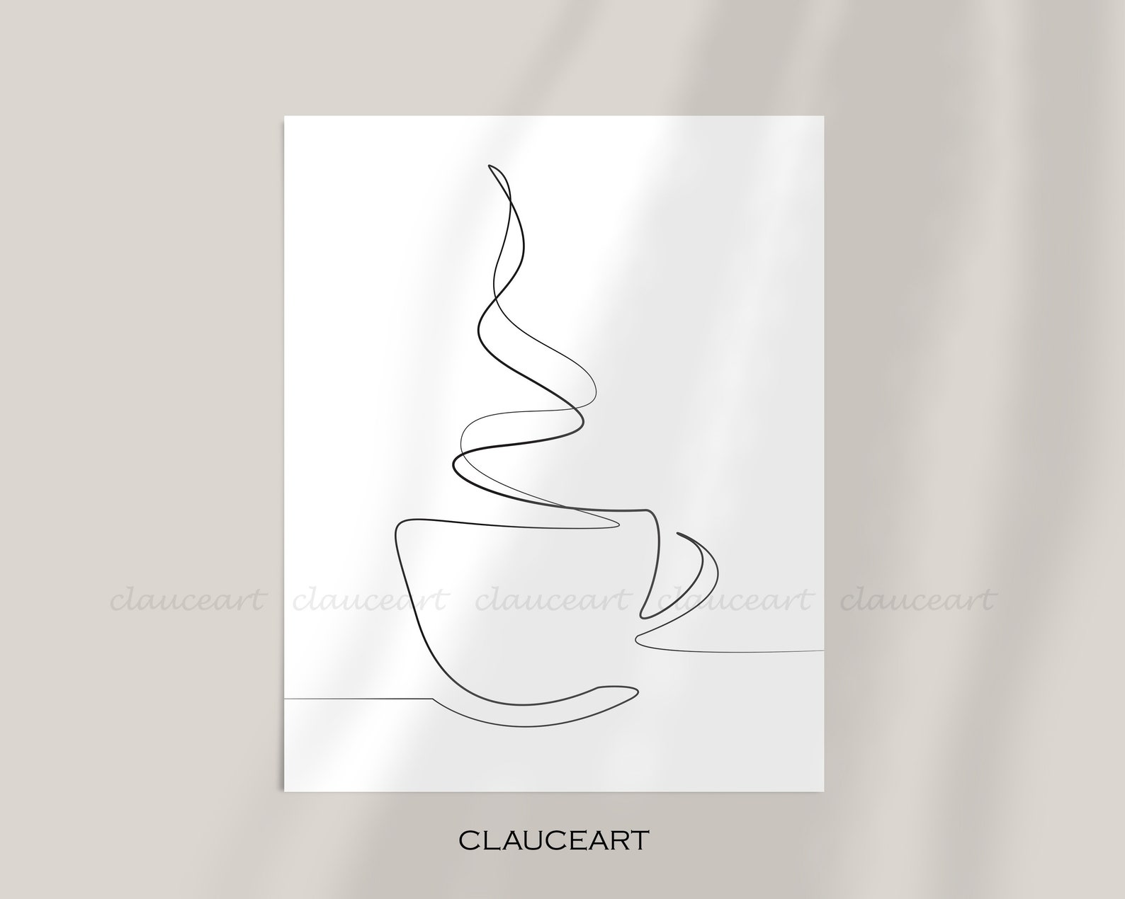 Coffee Line Art Print Kitchen Wall Decor Coffee - Etsy